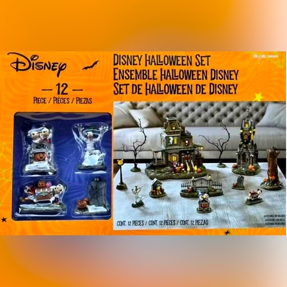 Disney | Holiday | Disney Halloween Village Haunted House Set | Poshmark